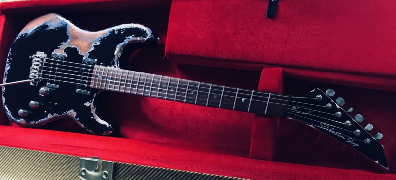 Pro Soloist S71/Warmoth USA 80’s style SuperStrat Sonic Blue over Lake ...