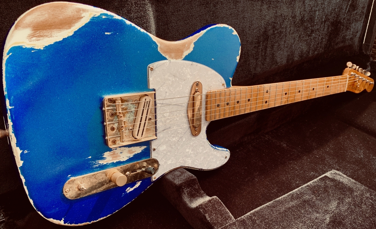 S71 Custom Shop Heavy-Relic « Blue Pearl Sparkle » made by Warmoth® USA ...