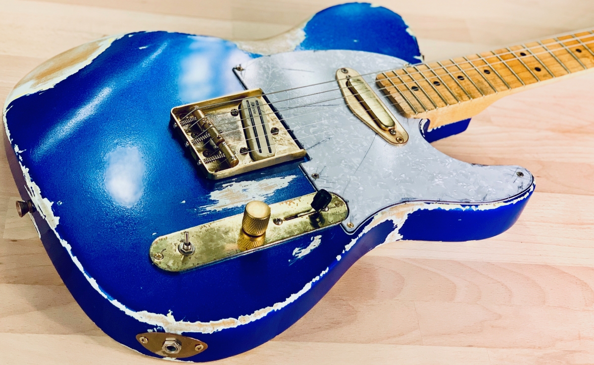 S71 Custom Shop Heavy-Relic « Blue Pearl Sparkle » made by Warmoth® USA ...