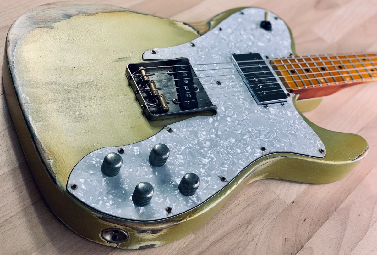 S71 Custom Shop ’72 Pinecaster AZTEC GOLD Heavy-Relic Refin over Aged O ...