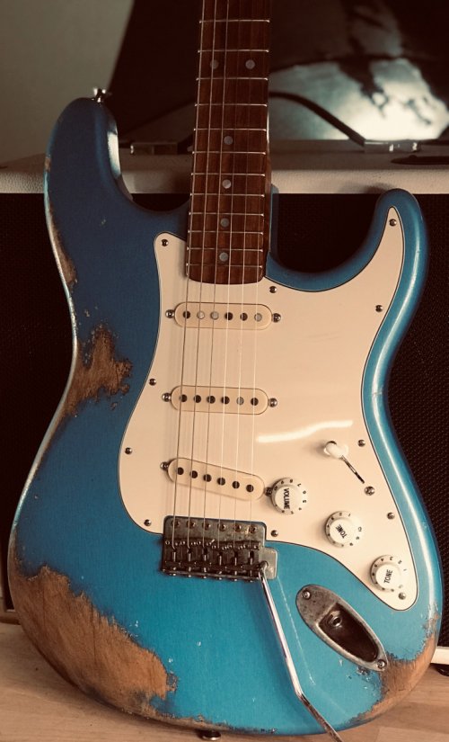 S71 Custom Shop METALLIC PELHAM BLUE HEAVY-RELIC Vintage « S ...